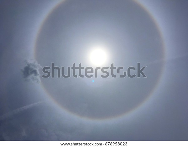 Ring Around Sun Some Shape Clouds Stock Photo 676958023 | Shutterstock