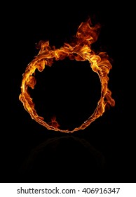 Ring Fire Isolated Black Background Stock Photo (Edit Now) 468193337