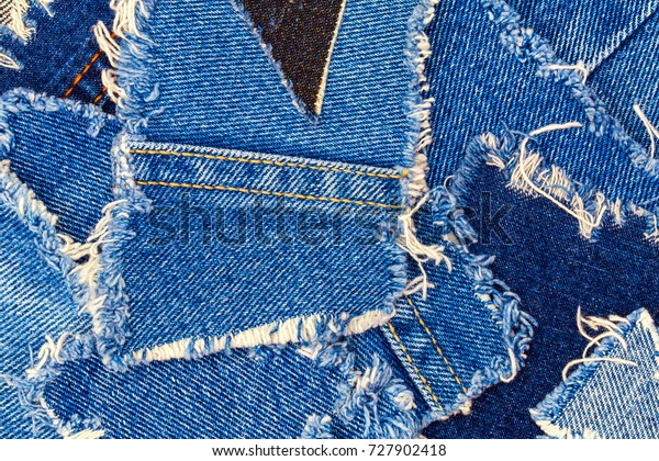 Ripped Denim Patch On Destroyed Torn Stock Photo 727902418 | Shutterstock