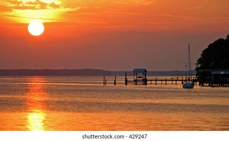 Scenic River Sunset Stock Photo (Edit Now) 112938