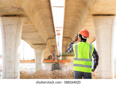 Road Bridge Construction Engineer Stock Photo 588264020 | Shutterstock