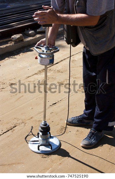 Road Construction Site Worker Using Transport Stock Photo 747525190 ...