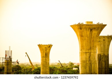 Road Highway Construction New Intersection Concrete Stock Photo ...