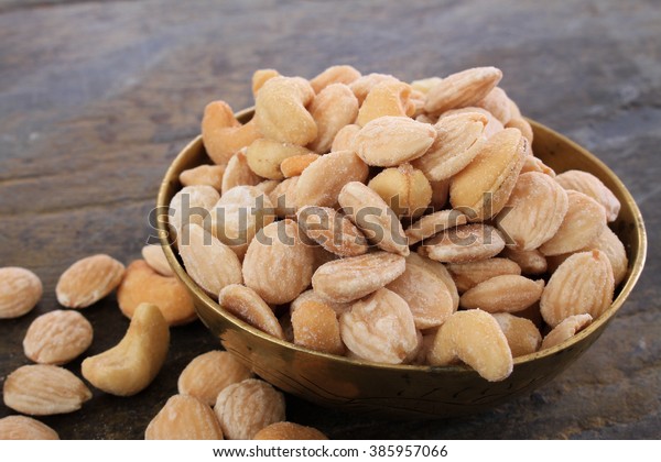 Roasted Harissa Nut Snack Selection Dish Stock Photo 385957066 ...