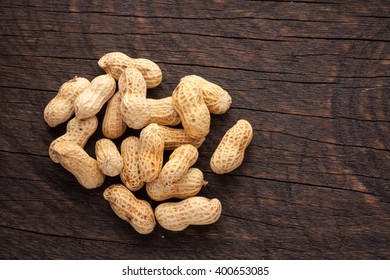 Roasted Peanuts Scattered On Rustic Dark Stock Photo 400653085 ...