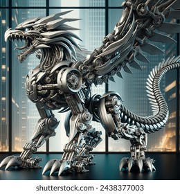 Moody Portrait Photo Manticore Robot Flesh AI-generated image ...