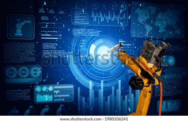 Robot Arm Ai Analyzing Mathematics Mechanized Stock Photo 1980106241 ...