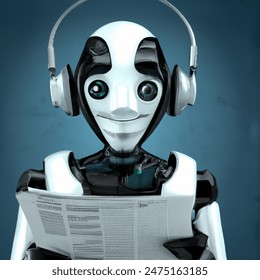 Robot Checking Documents Online AI-generated image 2475163255 ...