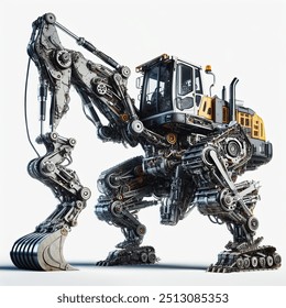 Robot Made Road Compactor Machine White AI-generated image 2513084901 ...