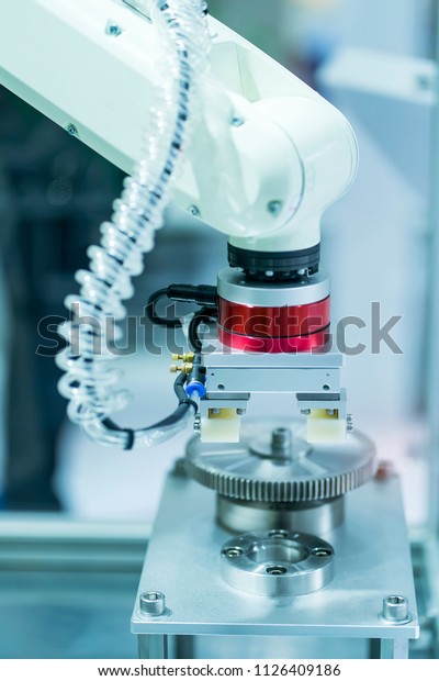 Robotic Pneumatic Input Robot Handle Grip Stock Photo 1126409186 ...