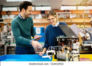 Robotics Engineer Students Teamwork On Project Stock Photo 514413922 ...