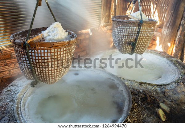 Rock Salt Process Ancient Method Boiling Stock Photo 1264994470 ...