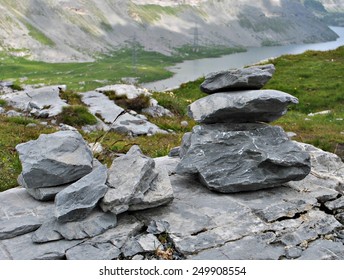 Rock Stack Mountain Lake Background Stock Photo 249908554 | Shutterstock