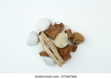Rock Timber Luffa Coconut Shell On Stock Photo 671467666 | Shutterstock