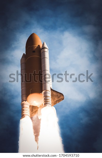 Rocket Rocket Tail Rocket Trace Elements Stock Photo 1704593710 ...