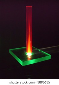 Rod Artificial Ruby Illuminated Bottom By Stock Photo 3896635 ...