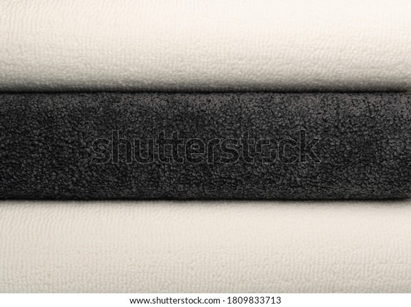 Rolled Carpet Texture Background Top View Stock Photo 1809833713 ...