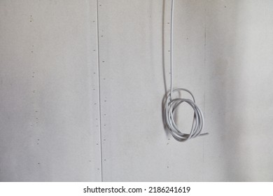 Rolled Gray Cable Hangs Ceiling Electrical Stock Photo 2186241619 ...