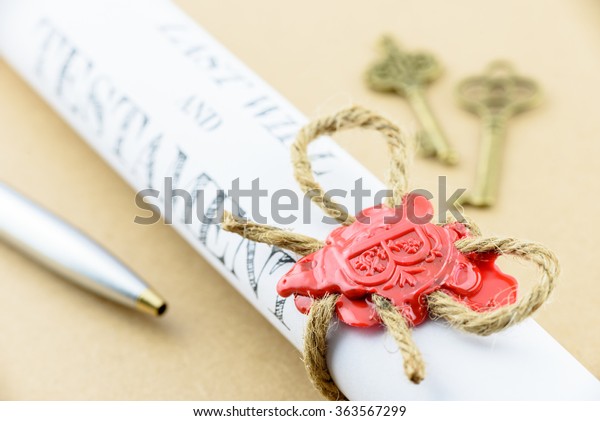 Rolled Scroll Last Will Testament That Stock Photo 363567299 | Shutterstock