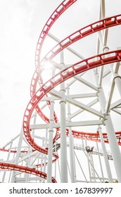 Roller Coaster Red Amusement Park Isolated Stock Photo (Edit Now) 402903838