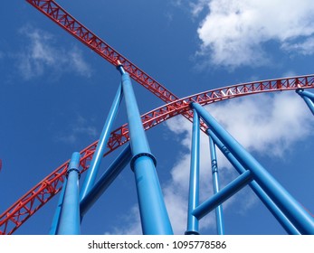 Rollercoaster Ride Blue Sky Stock Photo (Edit Now) 1309524205