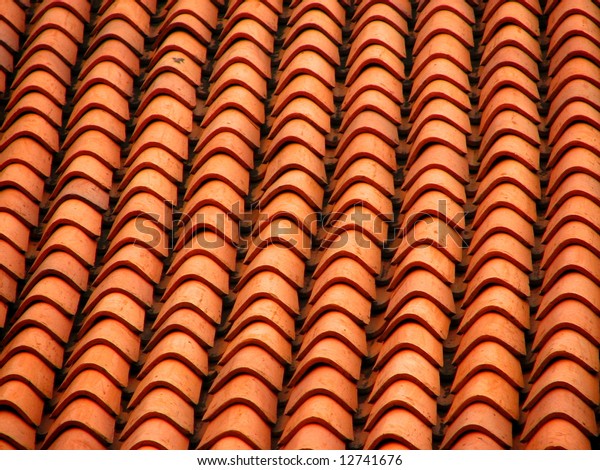 Roof Tile Pattern Hispanic Inspired House Stock Photo 12741676 ...