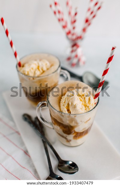 Root Beer Float Ice Cream Drink Stock Photo (Edit Now) 1933407479