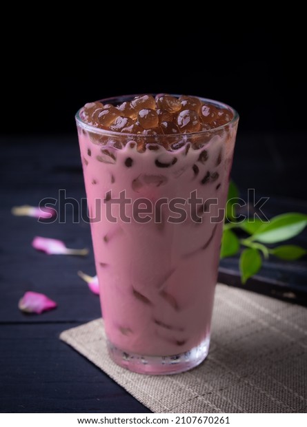 Rose Milk Tea Bubble Tapioca Ballon Stock Photo 2107670261 | Shutterstock