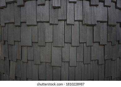 Rough Bumpy Wood Shingle Cladding Row Stock Photo 1810228987 | Shutterstock