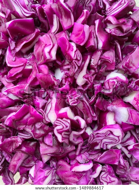 Rough Chopped Red Cabbage Texture Stock Photo 1489884617 | Shutterstock