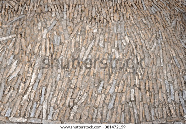 Rough Stone Floor Texture Pattern Detail Stock Photo 381472159 ...