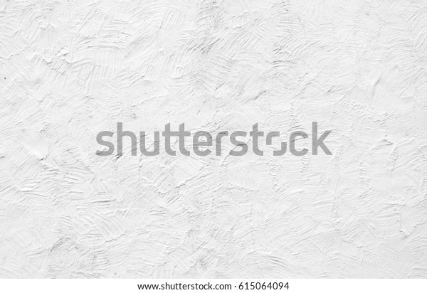 Rough White Painted Rendering On Exterior Stock Photo 615064094 ...