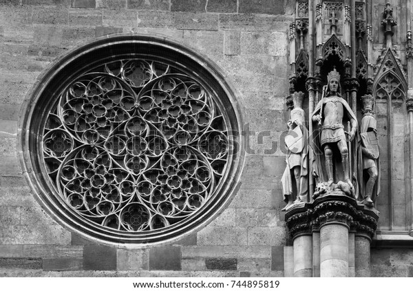 Round Gothic Window On Facade Saint Stock Photo 744895819 | Shutterstock