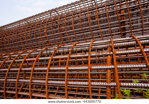 Round Mesh Reinforcement Columns Stock Photo 443000770 | Shutterstock