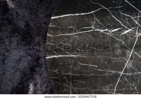 Round Table Black Marble Texture View Stock Photo (Edit Now) 1028467558