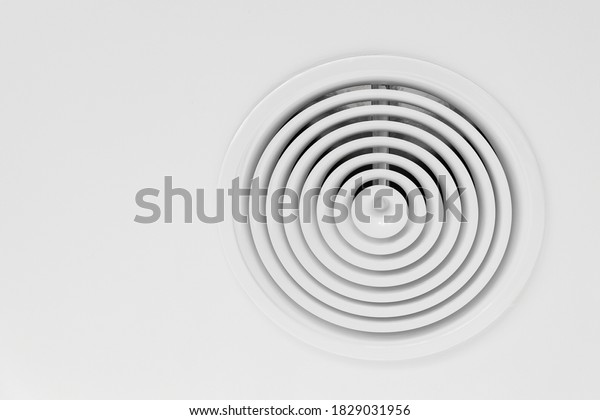 Round Ventilation Diffuser Mounted White Ceiling Stock Photo 1829031956 ...