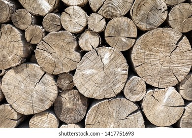 Round Wood Stack Texture Background Stock Photo 1417751693 | Shutterstock