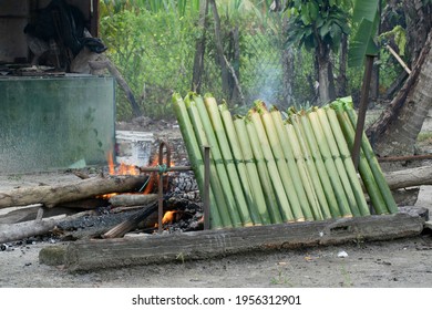 Row Lemang Beginning Cooking Process Lemang Stock Photo 1956312901 ...