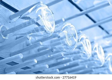 Rows Erlenmeyer Flasks On Drying Rack Stock Photo 27716419 | Shutterstock