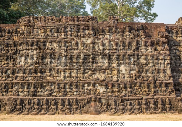 Rows Mythical Creatures Called Apsara Khmer Stock Photo 1684139920 ...