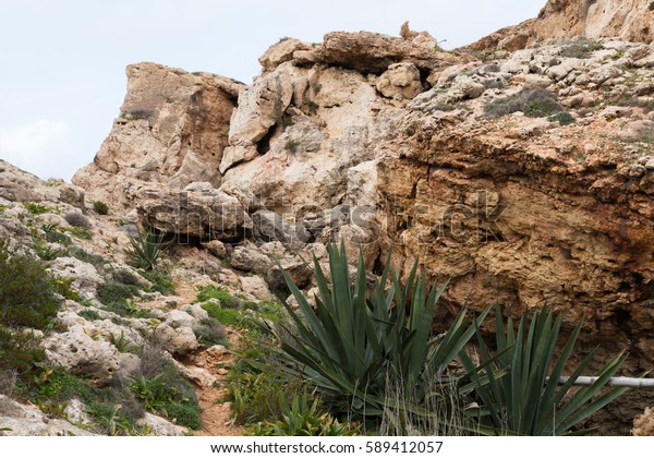 Rugged Pathways Wind Through Limestone Rocks Stock Photo 589412057 ...