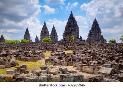 Ruins Hindu Temples Prambanan Java Island Stock Photo 432285346 ...