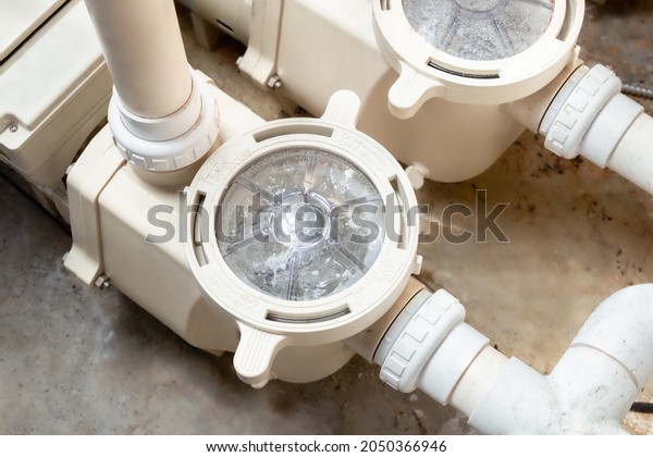 Running Pool Pump System Inside Perspective Stock Photo (Edit Now ...