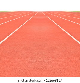 Running Track White Background Stock Photo (Edit Now) 323614112