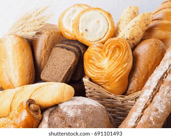 Russian Bread Assortment Different Types Traditional Stock Photo ...