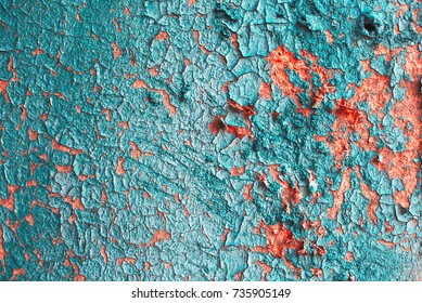 Rust Texture Background Teal Orange Color Stock Photo 735905149 ...