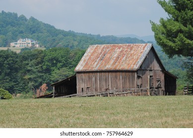 Rustic Barn Field Mountains Background Stock Photo 757964629 | Shutterstock