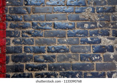 Rustic Black Brick Wall Background Usage Stock Photo 1133390768 ...
