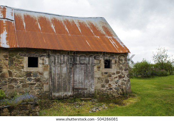 Rustic Old Barn Made Stone Against Stock Photo (Edit Now) 504286081