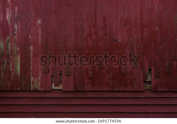 Rustic Red Painted Timber Wall Panels Stock Photo 1691774596 | Shutterstock